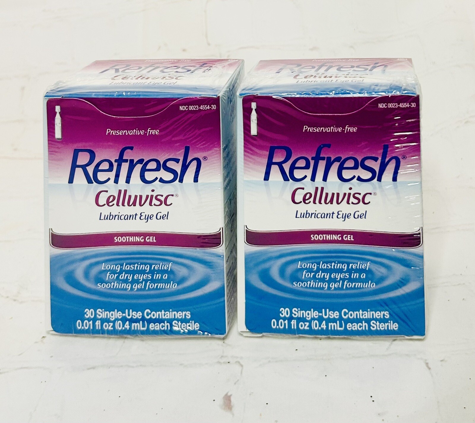 Refresh Celluvisc Lubricant Eye Gel - 30 x 2 (60 Containers) Exp 9/25 ...