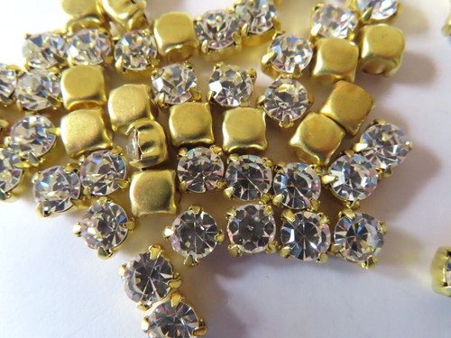 36 Swarovski Rhinestones in Brass settings 29ss Crystal. #1100 | eBay