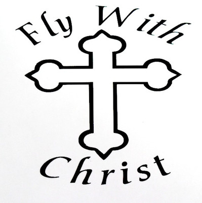 Fly With Christ Decal - Window sticker Car RV Spiritual Outdoor Vinyl ...