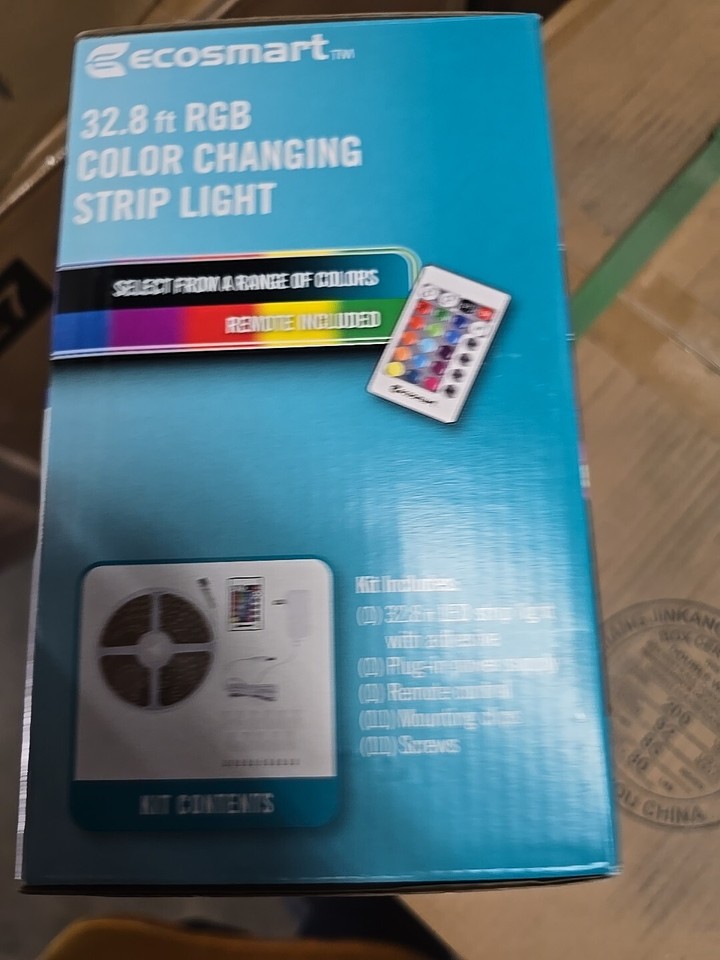 Ecosmart 32.8 ft RGB Color Changing Dimmable LED Strip Light with ...