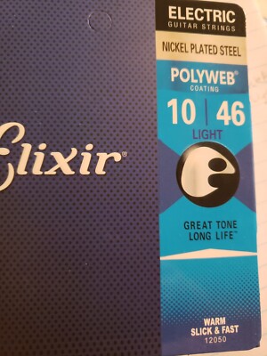 Elixir Electric Guitar Strings Polyweb Light 10/46 #12050 Nickel Plated ...