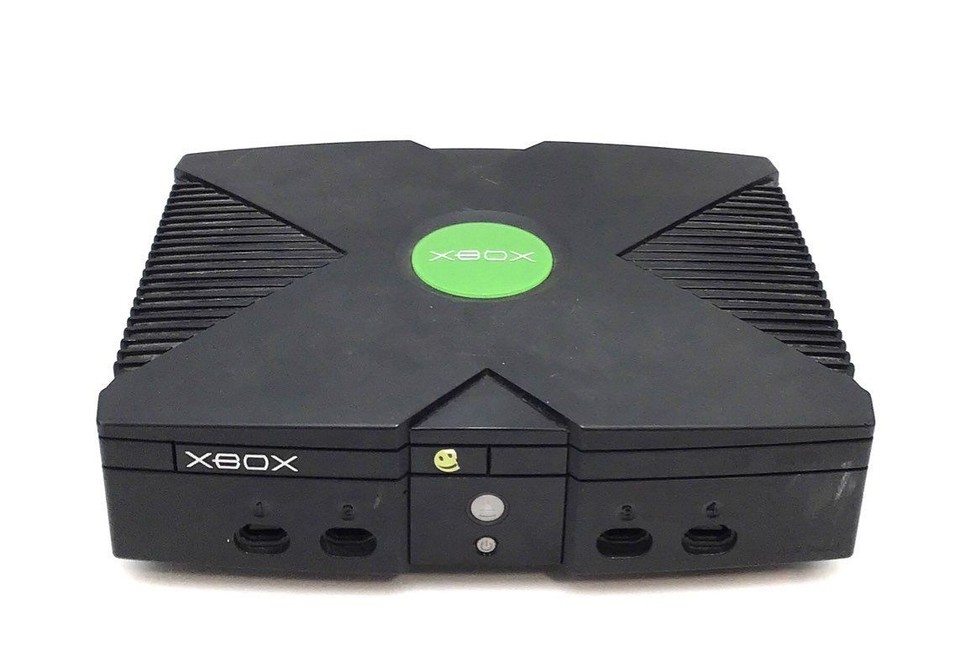 Microsoft Xbox Original Console Black Video Game System with Power Cord ...