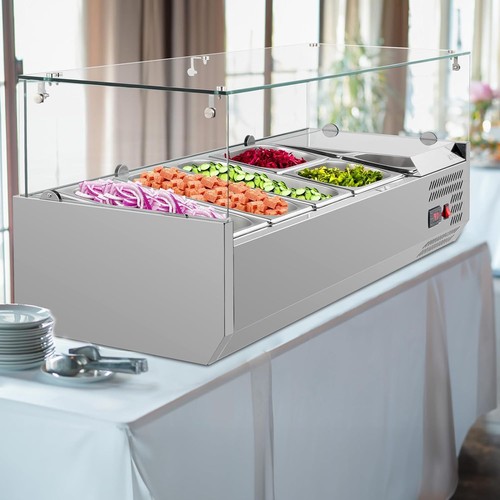 Commercial 47'' Countertop Refrigerated Condiment Salad Sandwich Prep ...