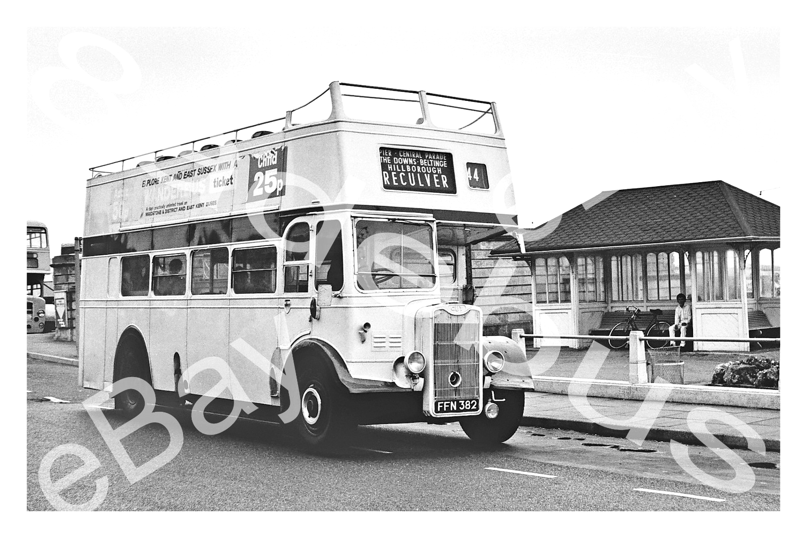 Bus Photograph EAST KENT ROAD CAR FFN 382 [Herne Bay '73] | eBay UK