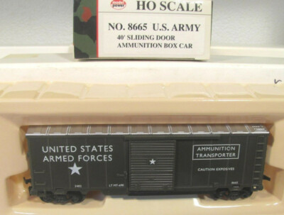 HO MODEL POWER 8665 US ARMY 40' AMMUNITION BOX Freight CAR | eBay