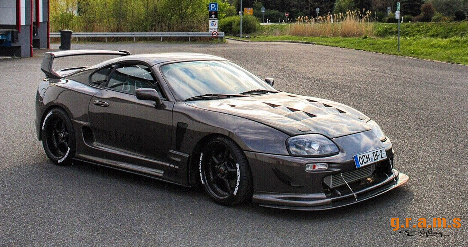 Toyota Supra MK4 CARBON FIBER 185cm Front Bumper Splitter Lip for ...
