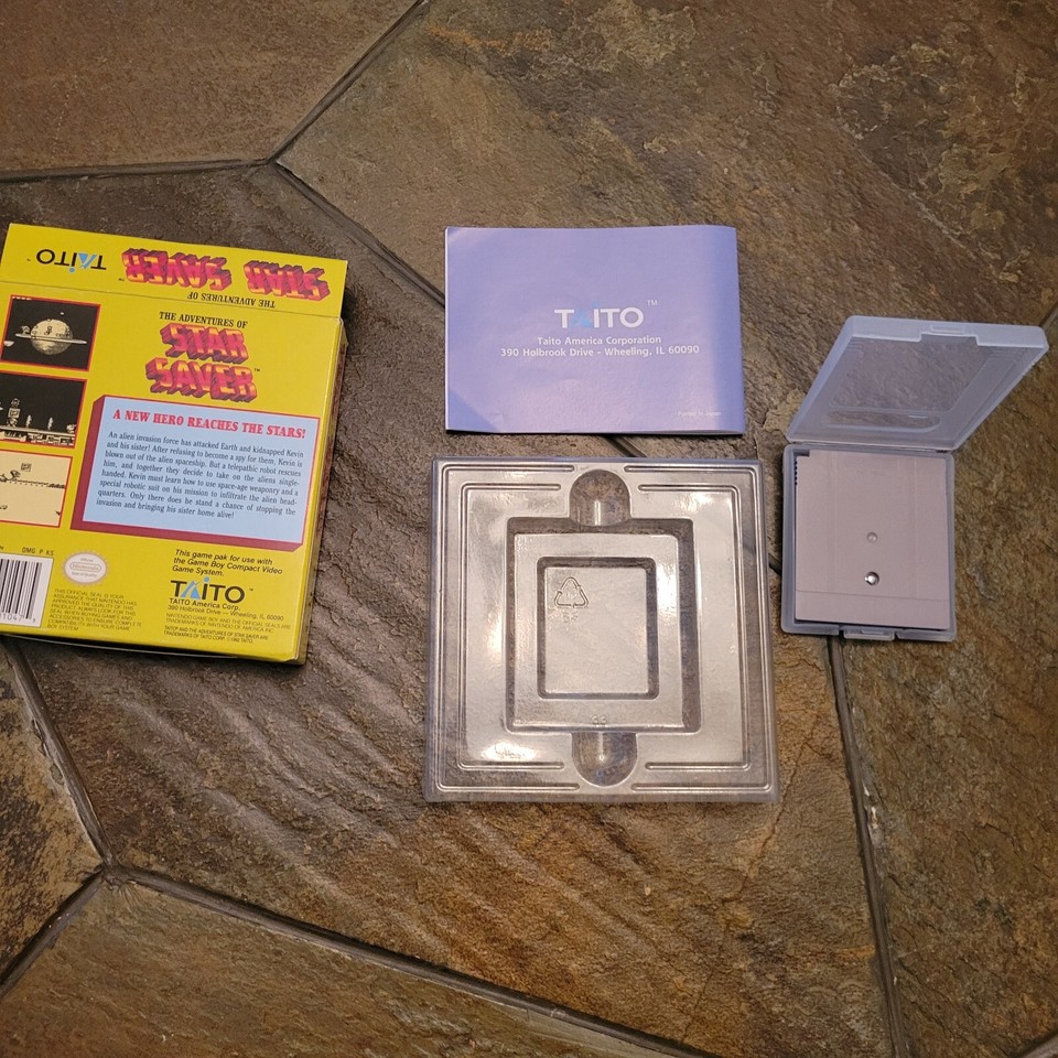 Nintendo Gameboy “The Adventures of Star Saver” Boxed 1992 CIB w ...