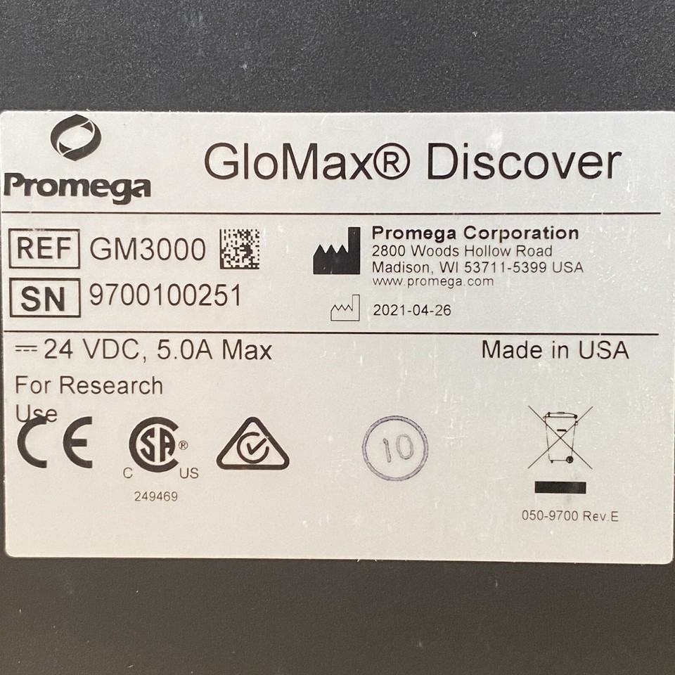 Promega GloMax Discover Microplate Reader Luminescence Fluorescence UV ...