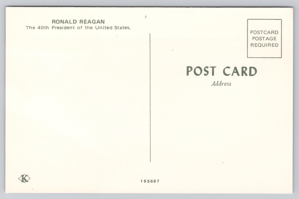 Ronald Reagan, 40th President of the United States, Vintage Postcard | eBay