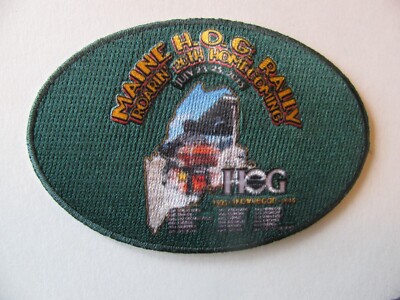MAINE ME HOG RALLY HARLEY DAVIDSON MOTORCYCLE PATCH NOS NEW STOCK FREE ...