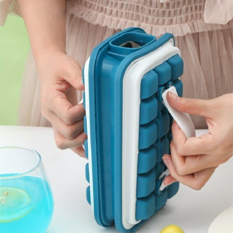 2 In 1 Portable Silicone Ice Ball Maker Foldable Ice Cube Tray Bar ...