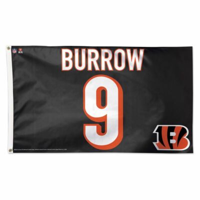 JOE BURROW #9 CINCINNATI BENGALS 3'X5' DELUXE FLAG BRAND NEW WINCRAFT 🐯 ...