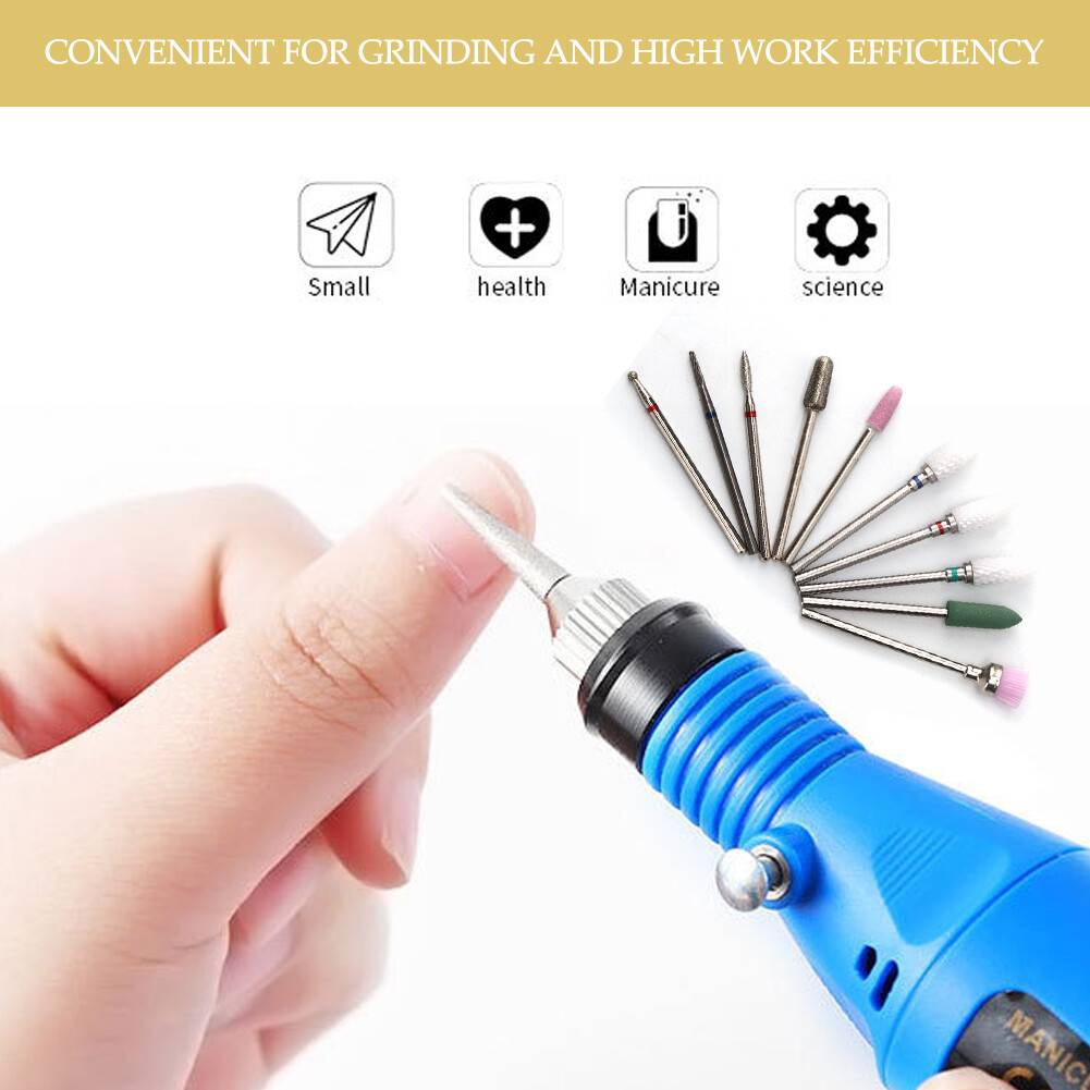 10pcs Nail Drill Bits Set Manicure Pedicure Nail Polishing Grinding ...