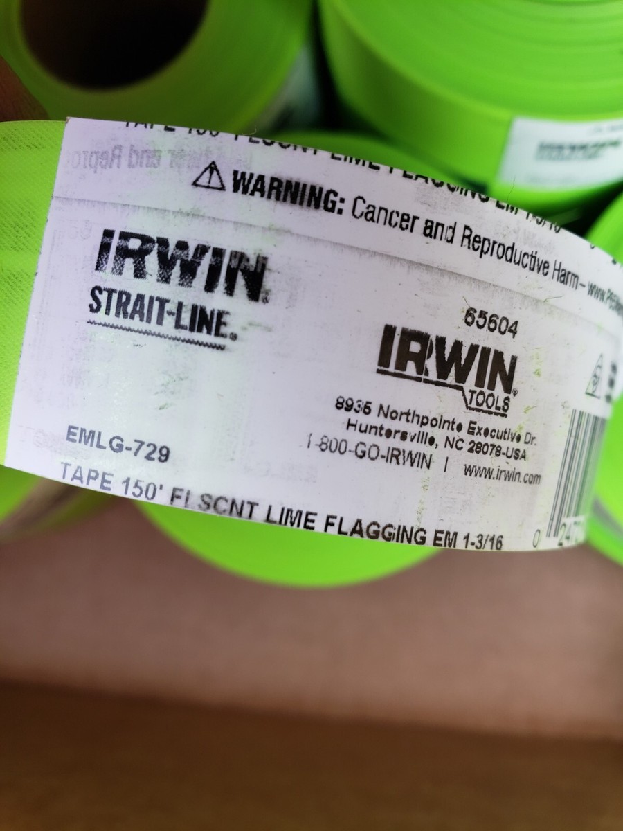 1-3/16 Inch Marking Tape Irwin Strait-Line 65604 Fluorescent Flagging ...