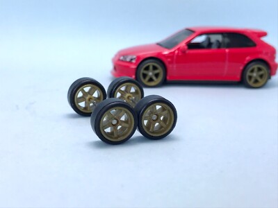 R522 Hot Wheels 1/64 Real riders # 5 Spoke Modern Brown 10mm Long ...