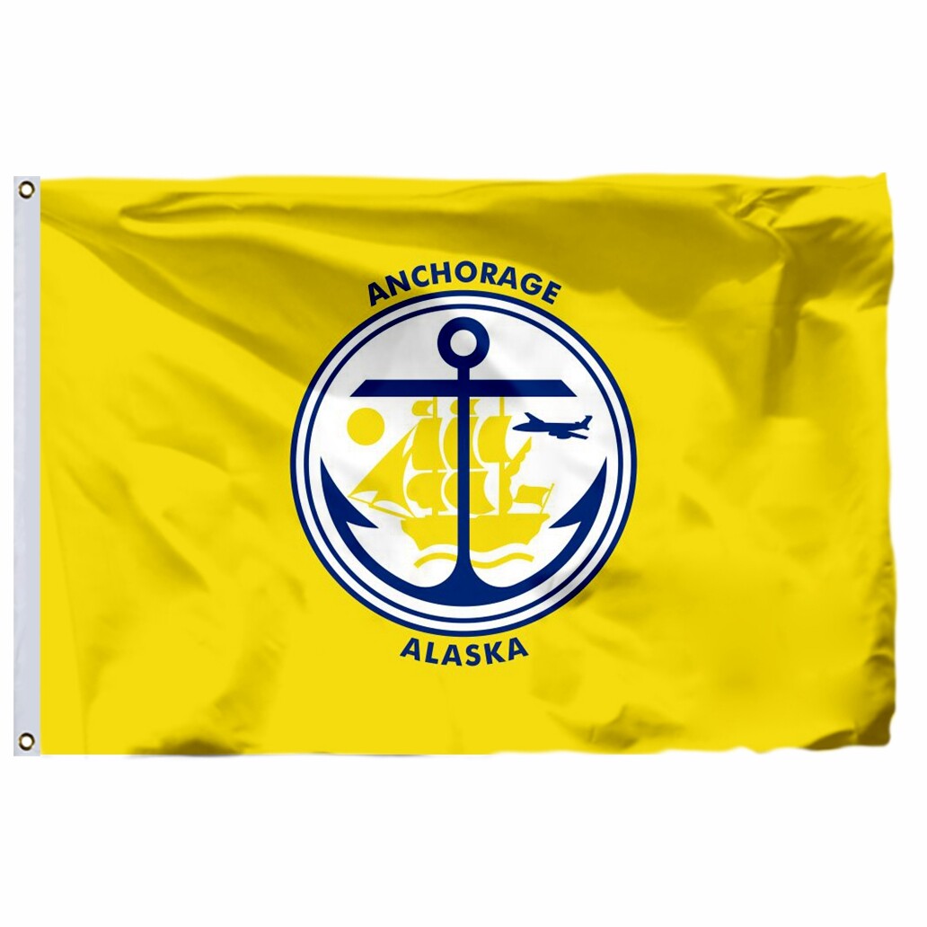 USA State Alaska Flag 3X5FT Historical Anchorage Juneau Kake Seward ...