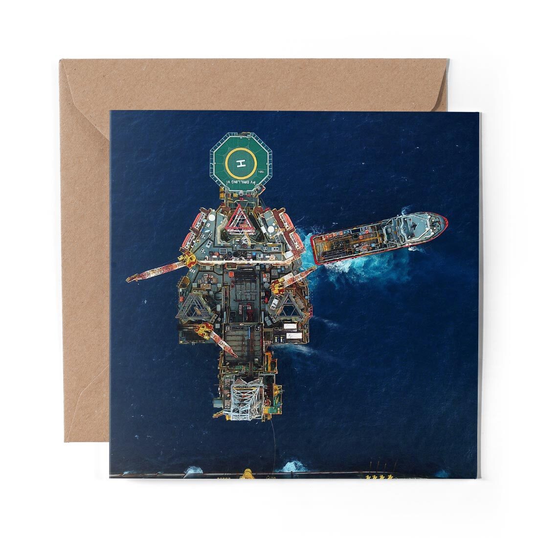 1 x Blank Greeting Card Offshore Oil Drilling Rig Platform #45906 | eBay.de