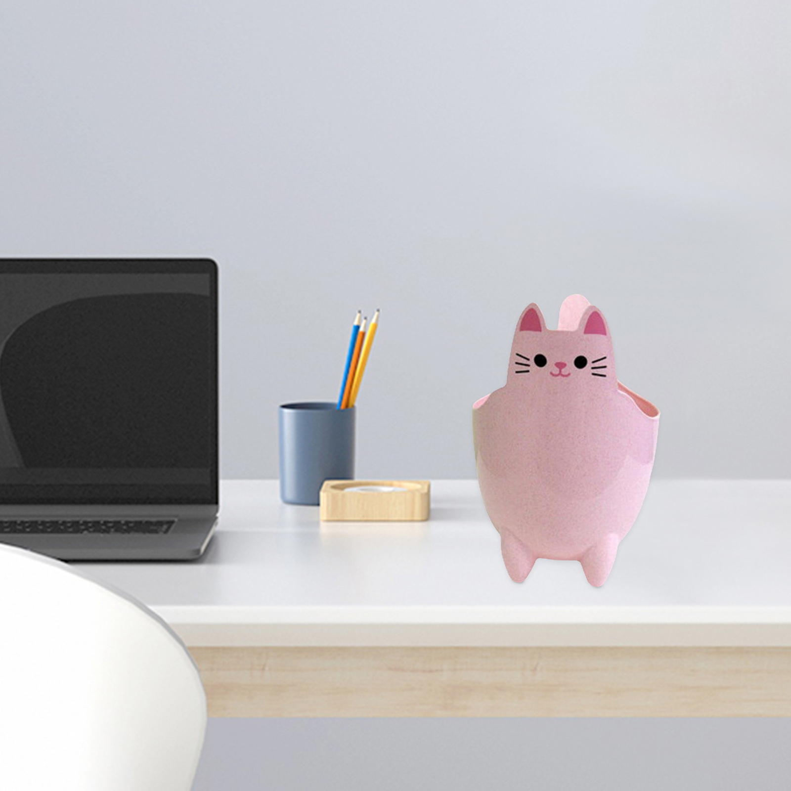 Waste Bin Without Cover Keep Neat Solid Color Desktop Trash Clear Print ...