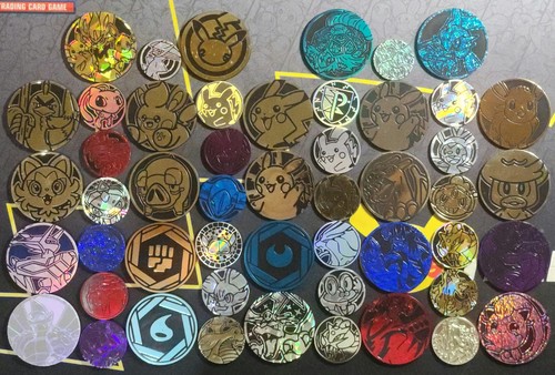 Lot of 50x Official Pokemon TCG Coins (3 Different Sizes) | eBay