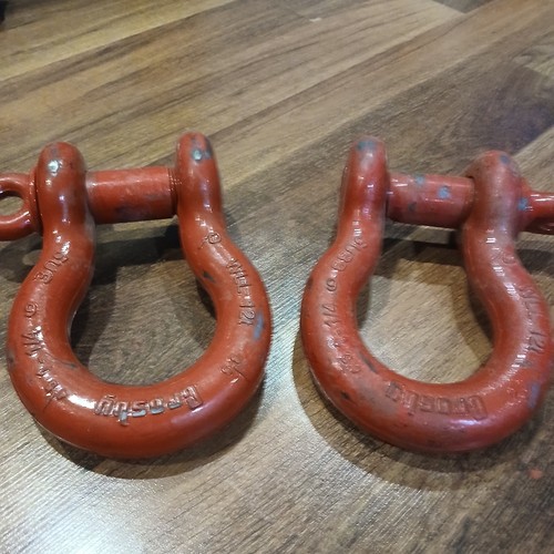(2) CROSBY 12 Ton Anchor PIN Shackle Clevis Rigging Cable Lifting WLL ...