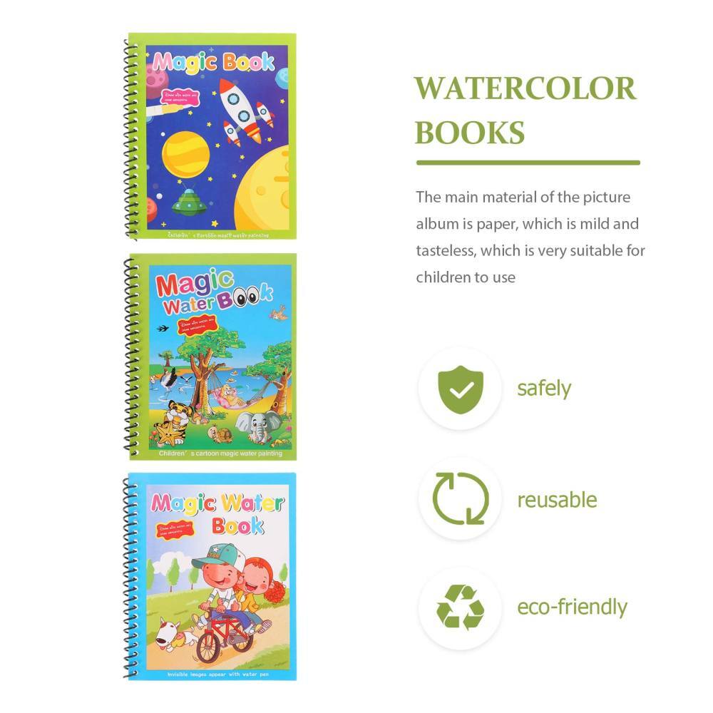 3 Pcs Doodle-Buch Papier Kleinkind Student Wiederverwendbares ...