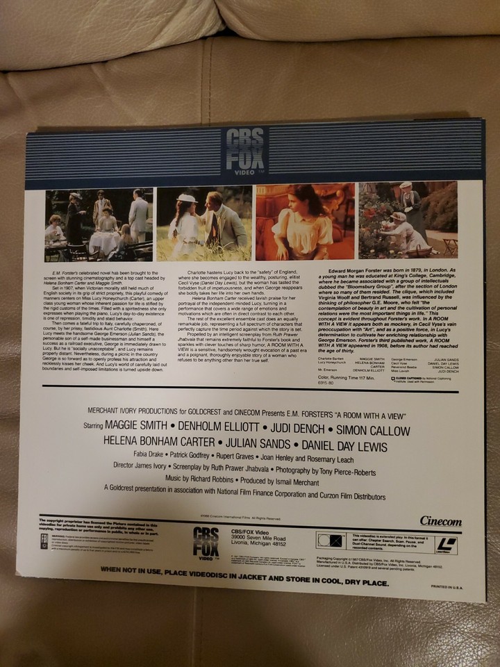 A Room with a View (Laser videodisc) 86162691560| eBay