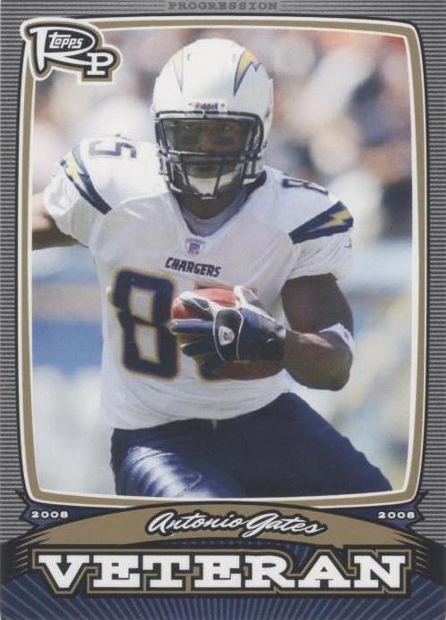 2008 Topps Rookie Progression - Veterans Antonio Gates #PV-AG Gold /199 ...