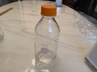 Pyrex 1000 ml Pyrex 1395 Bottle with Orange Cap | eBay