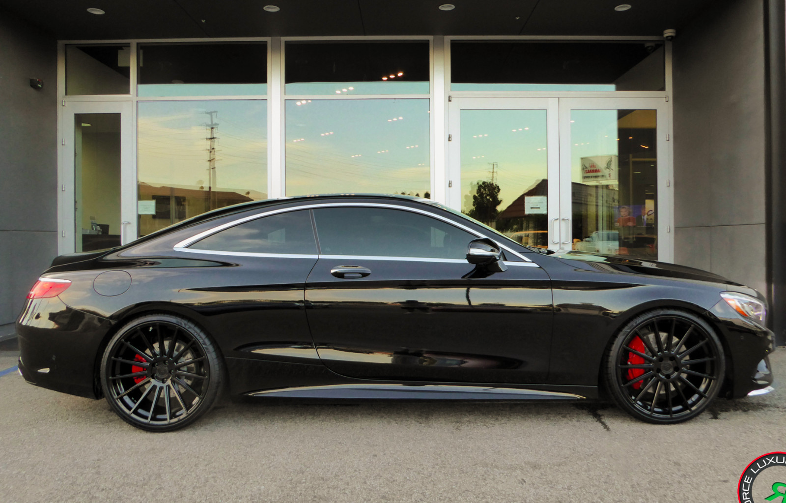 22x9 / 22x10.5 RF15 Black Wheels Fit Mercedes S400 S550 S600 S63 CL550 ...