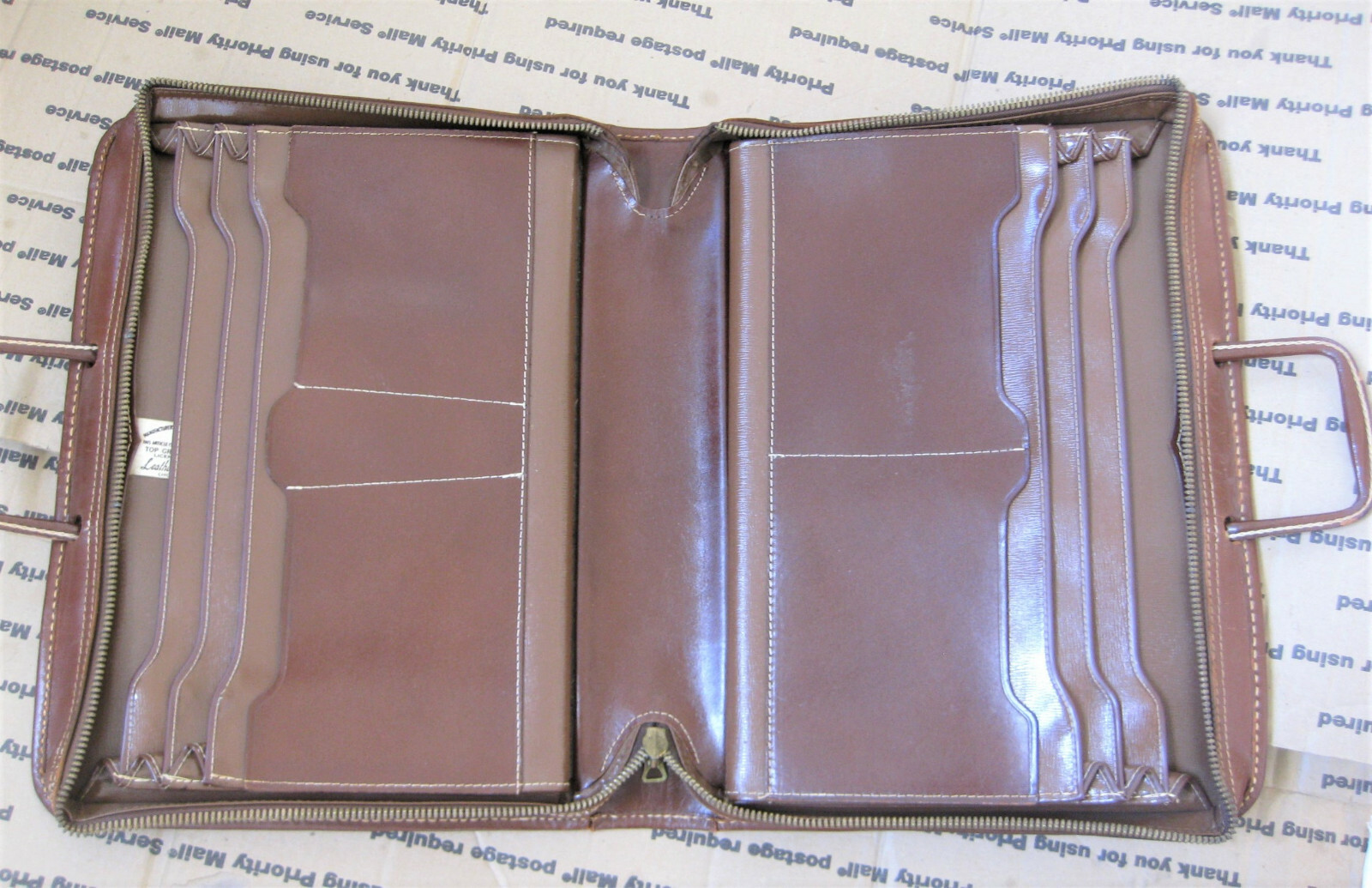 **1950 Vintage LeatherCraft Briefcase. Zippered Top Grain Cowhide | eBay