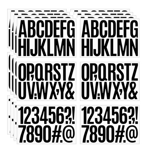 24 Sheets 384 Pcs Vinyl Letter Stickers,3 inch Self-Adhesive Alphabet ...