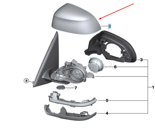 NEU BMW X3 F25 LINKER FLÜGEL-SPIEGEL-ABDECKUNG CAP 51167365113 7365113 ...