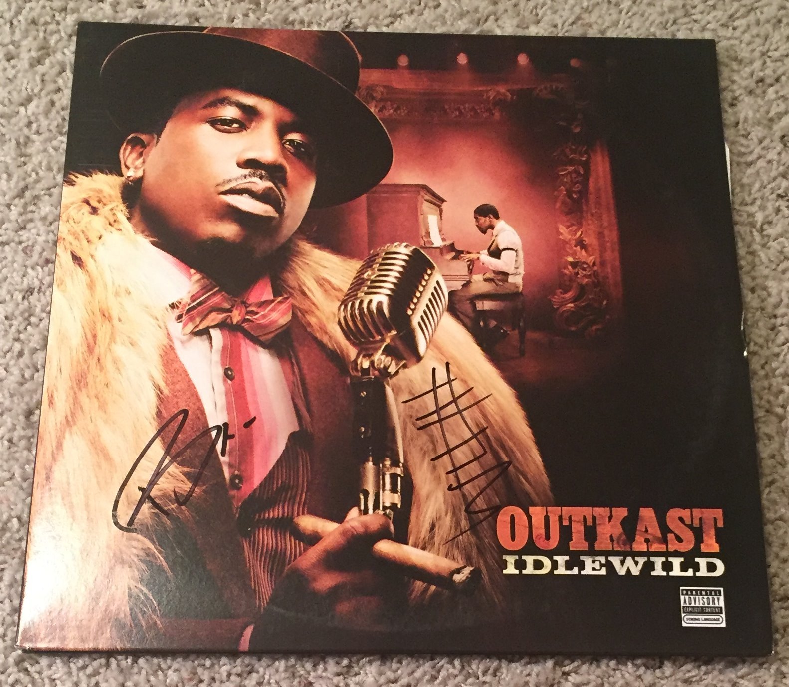 OUTKAST ANDRE 3000 & BIG BOI SIGNED AUTOGRAPH IDLEWILD VINYL ALBUM w ...