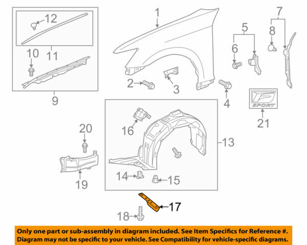 53852-30110 Toyota Pad, front wheel opening extension, lh 5385230110 ...