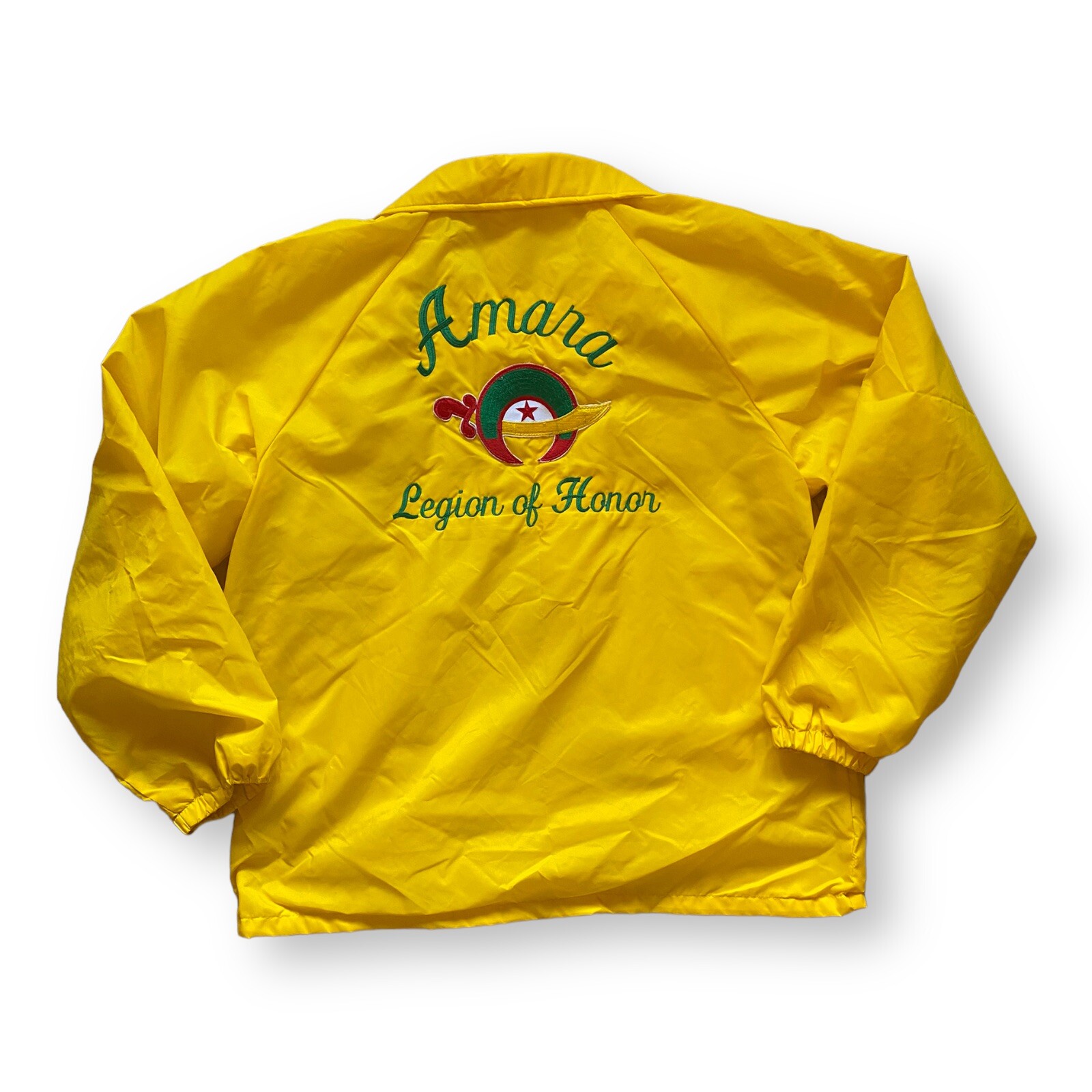 VINTAGE SHRINER’S LEGION OF HONOR Jacket 1970’s Yellow with Embroidered ...