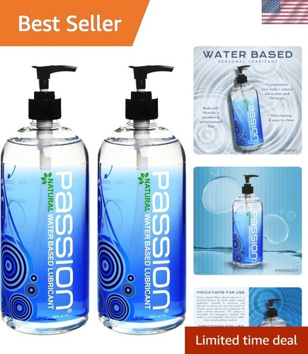 68 Fl Oz Passion Natural Water-Based Lubricant Duo – Easy to Clean ...