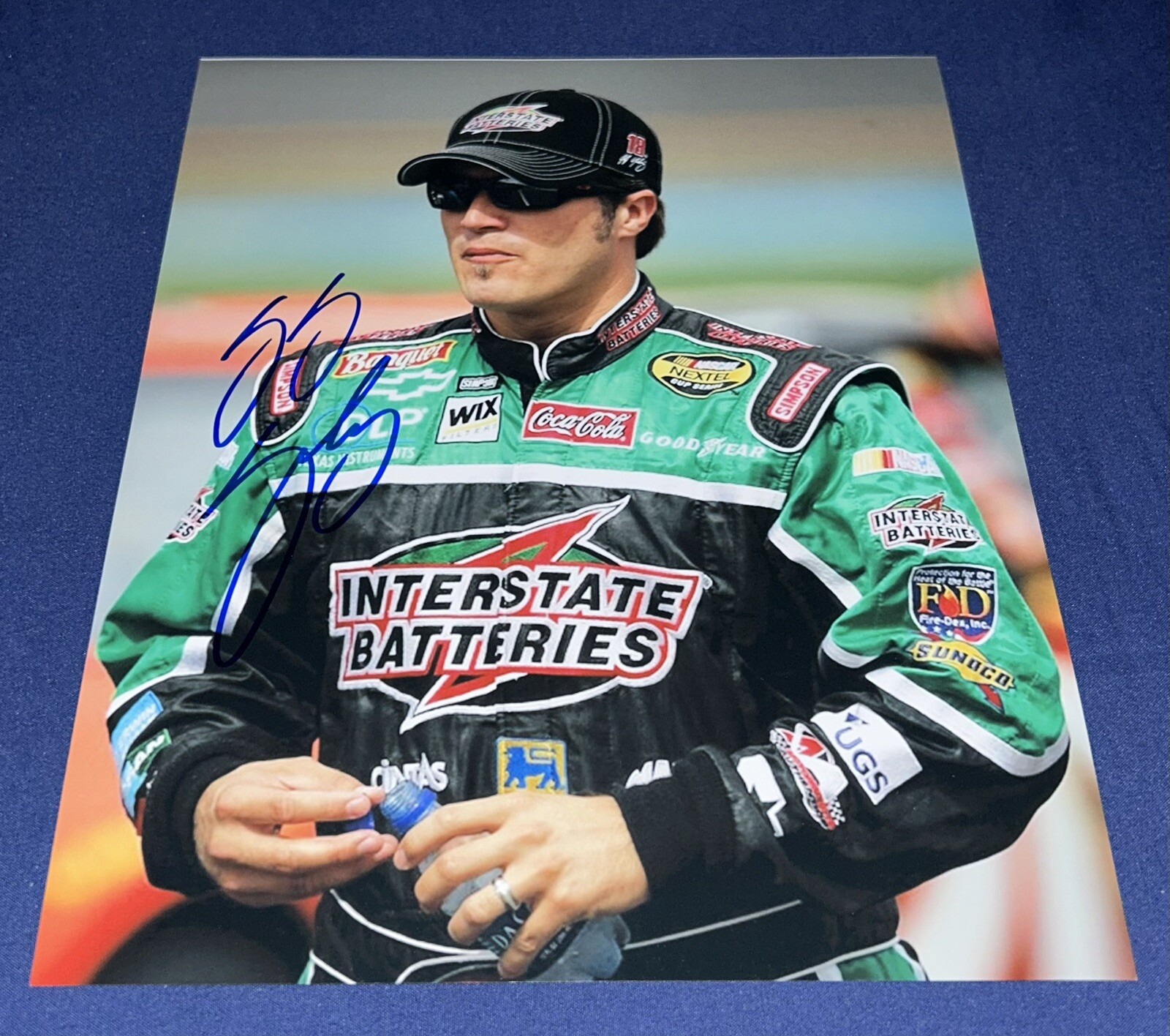 JJ YELEY SIGNED 8X10 PHOTO NASCAR RACING #18 INTERSTATE BATTERIES CAR ...