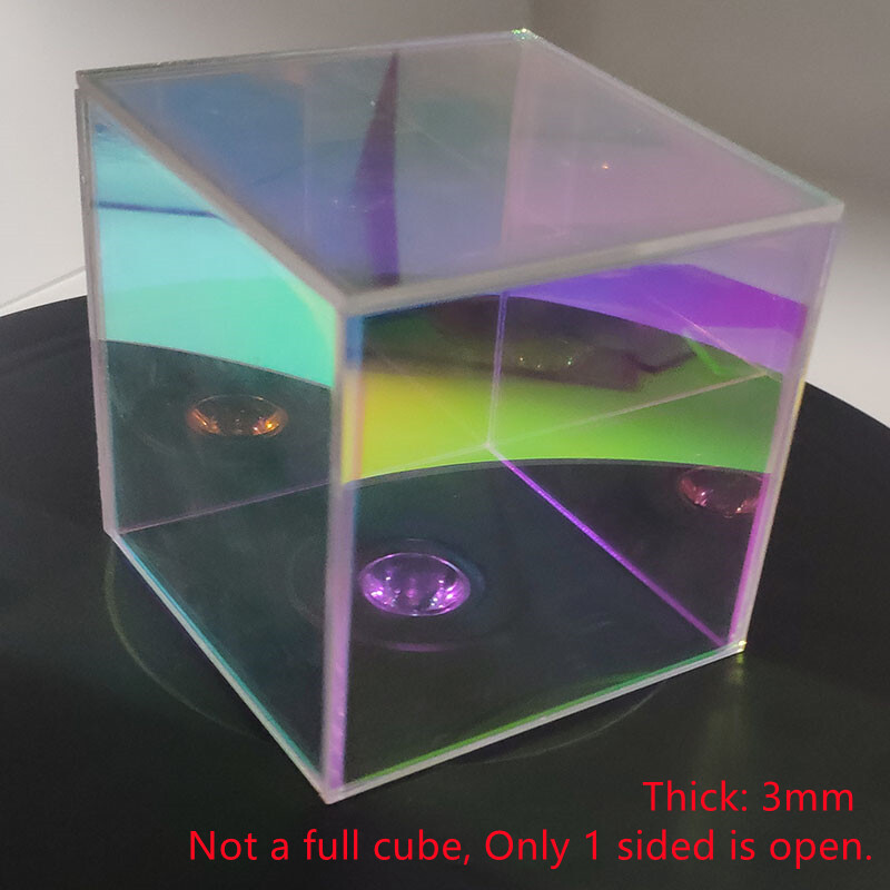 Neon Acrylic Display Cases Cube Countertop Box Colorful Transparent 3-8 ...