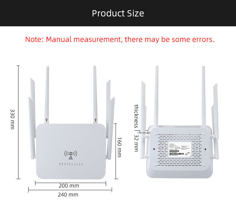 1200Mbps 3G/4G/5G LTE Wifi Router Dualband Modem Mobile Hotspot | Dual ...