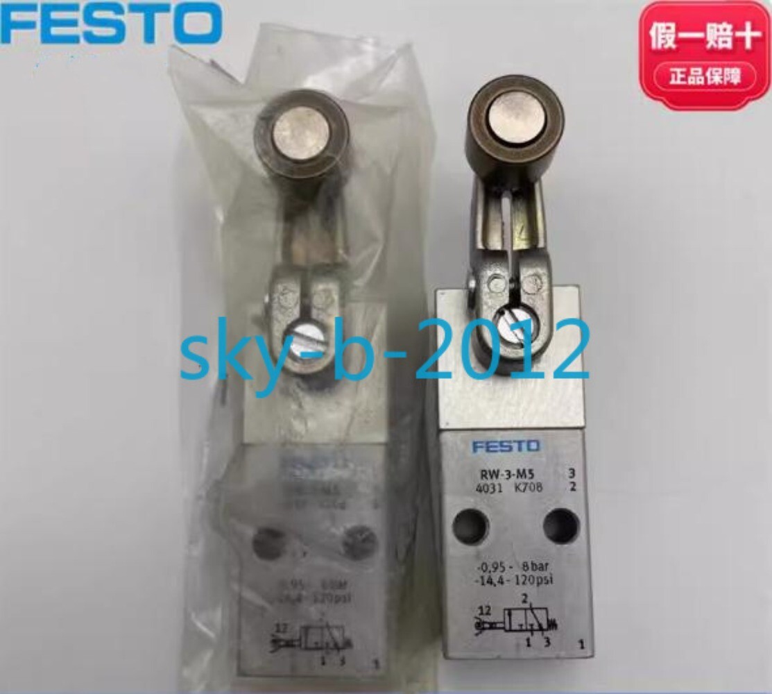 1 PCS FESTO RW-3-M5 4031 three-way rotary lever valve in good condition ...