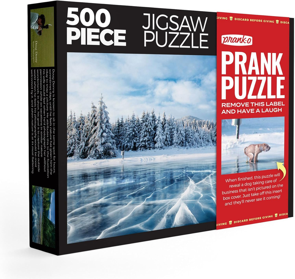 Prank-O 500 Piece Prank Jigsaw Puzzle, Pooping Dog Secret Image, Funny ...
