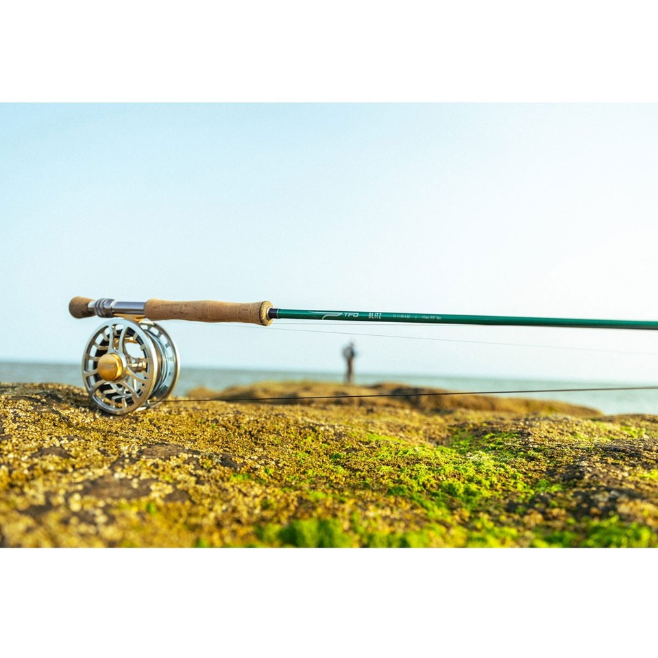 TFO Blitz 10wt 9ft 4pc Fly Fishing Rod w/ Rod Sock and Rod Tube (TF 10 ...