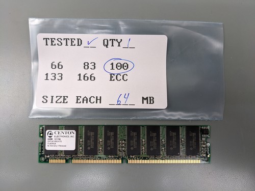 64MB PC100 SDRAM DIMM RAM Memory Stick, Centon 121796 | eBay