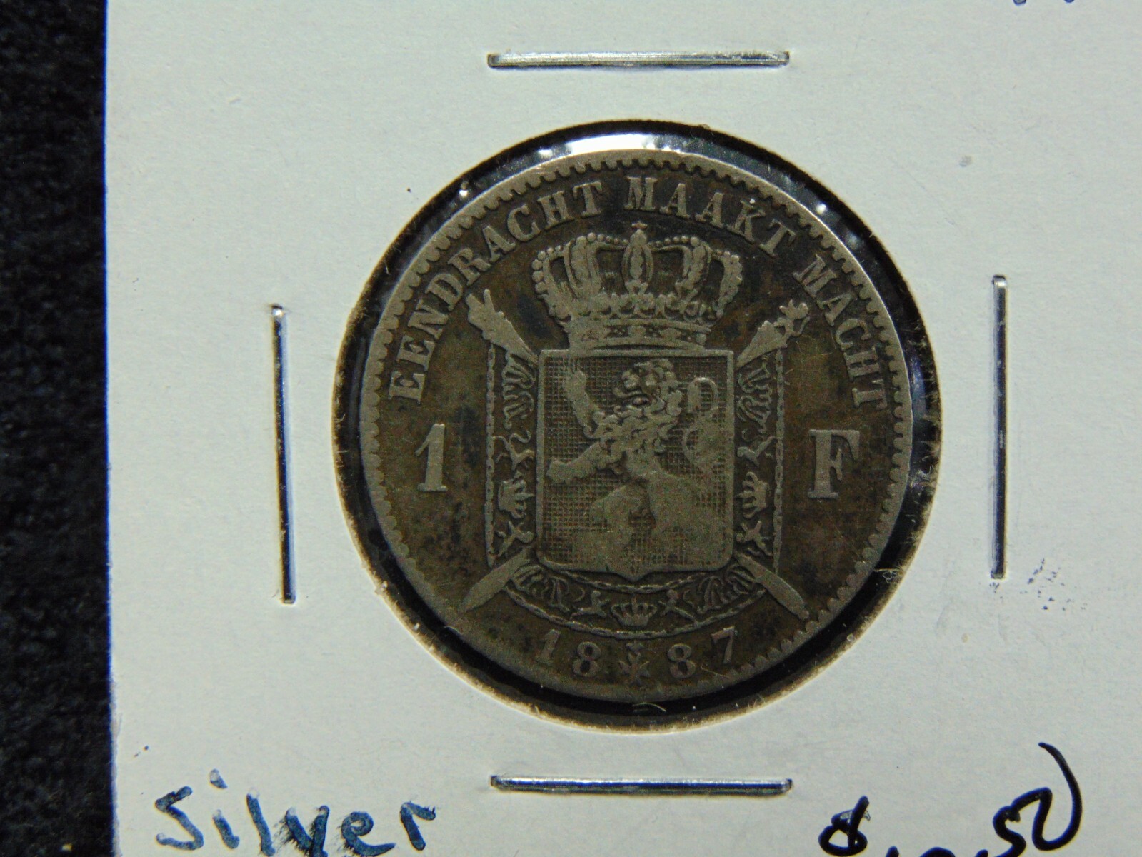 1887 BELGIUM 1F .835 COIN | eBay