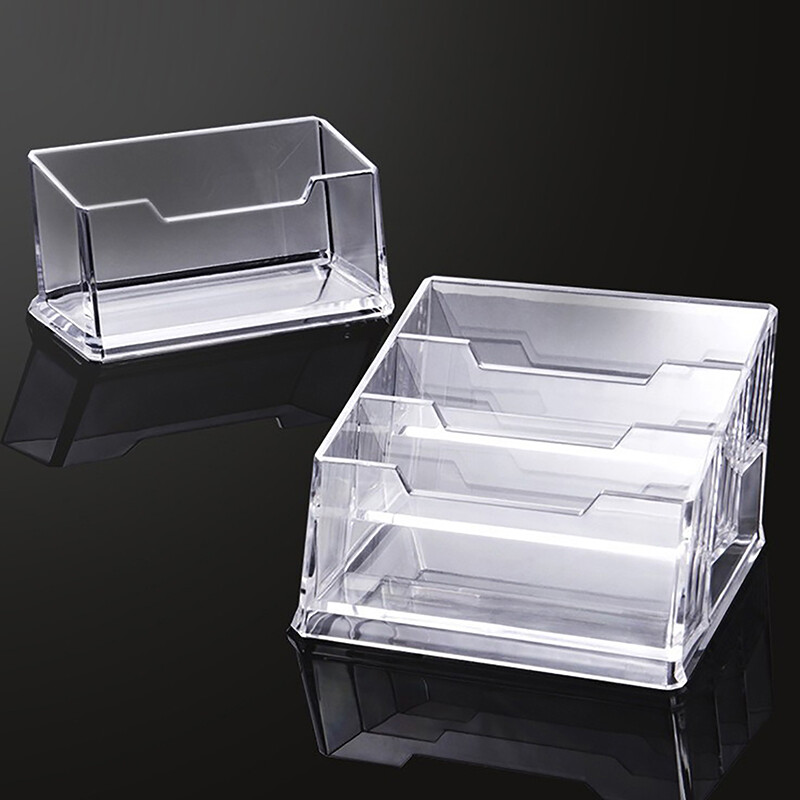 Transparent Business Card Rack High Capacity Desktop Business Card ...