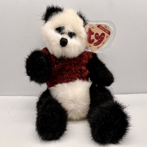 1993 Ty Checkers Panda Bear 6031 Attic Treasures Retired Collectible ...