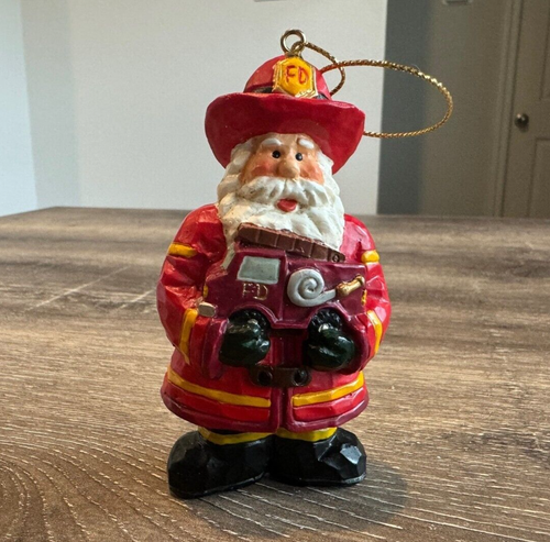 Santa Claus Fireman Fire Rescue Ornament | eBay
