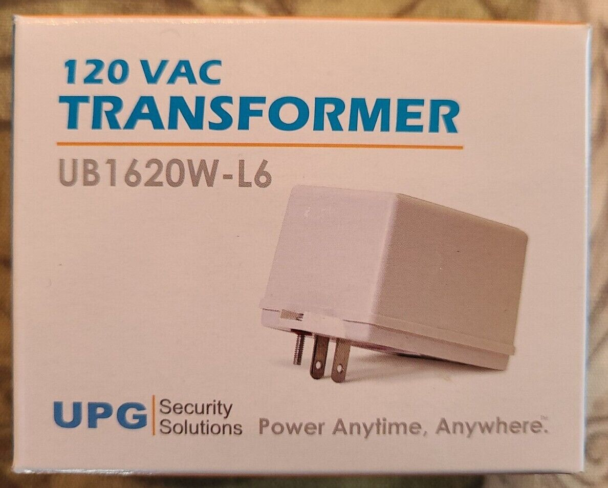 UPG Home Security Ub1620w-l6 120vac Transformer for sale online | eBay