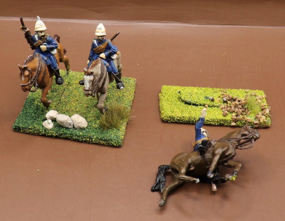 25mm Zulu Wars British Stanger Mounted Rifles x 3 Battle of Nyezane ...