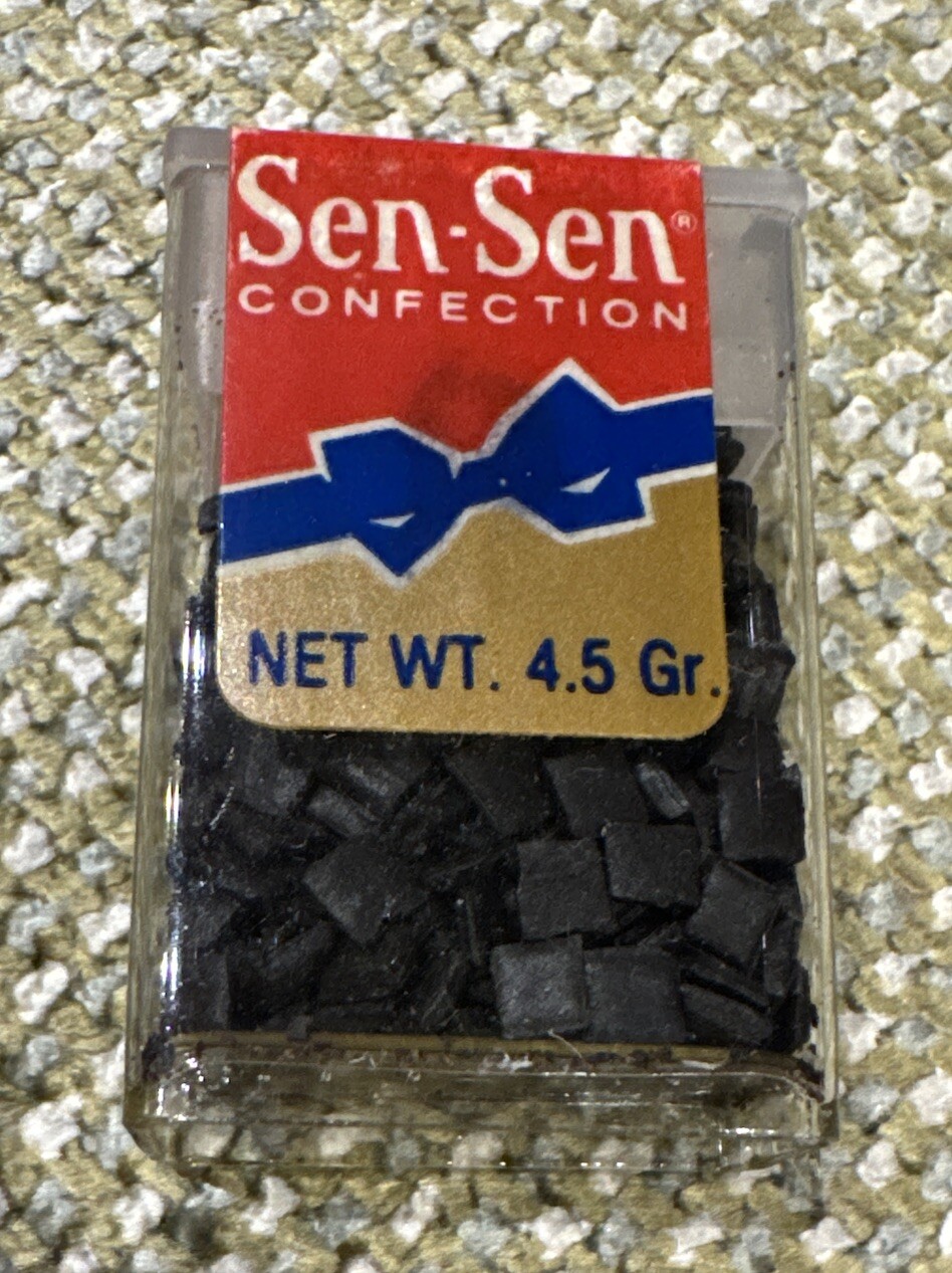 Old Vintage Candy Sen Sen Confection licorice breath Mint, 4.5 gram ...